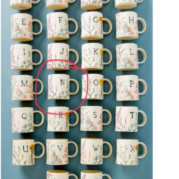 Anthropologie | Dining | Anthropologie Mug N Dagny Spring Floral Monogram Mug Closet Is Bogo ...